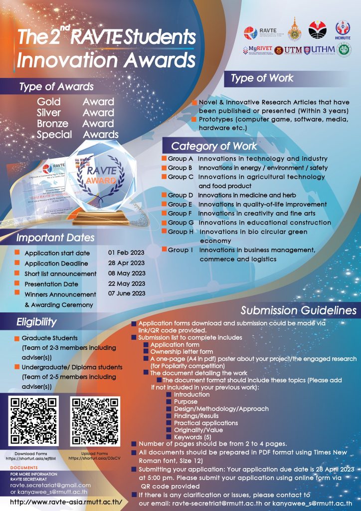 The 2nd RAVTE Students Innovation Awards 2023