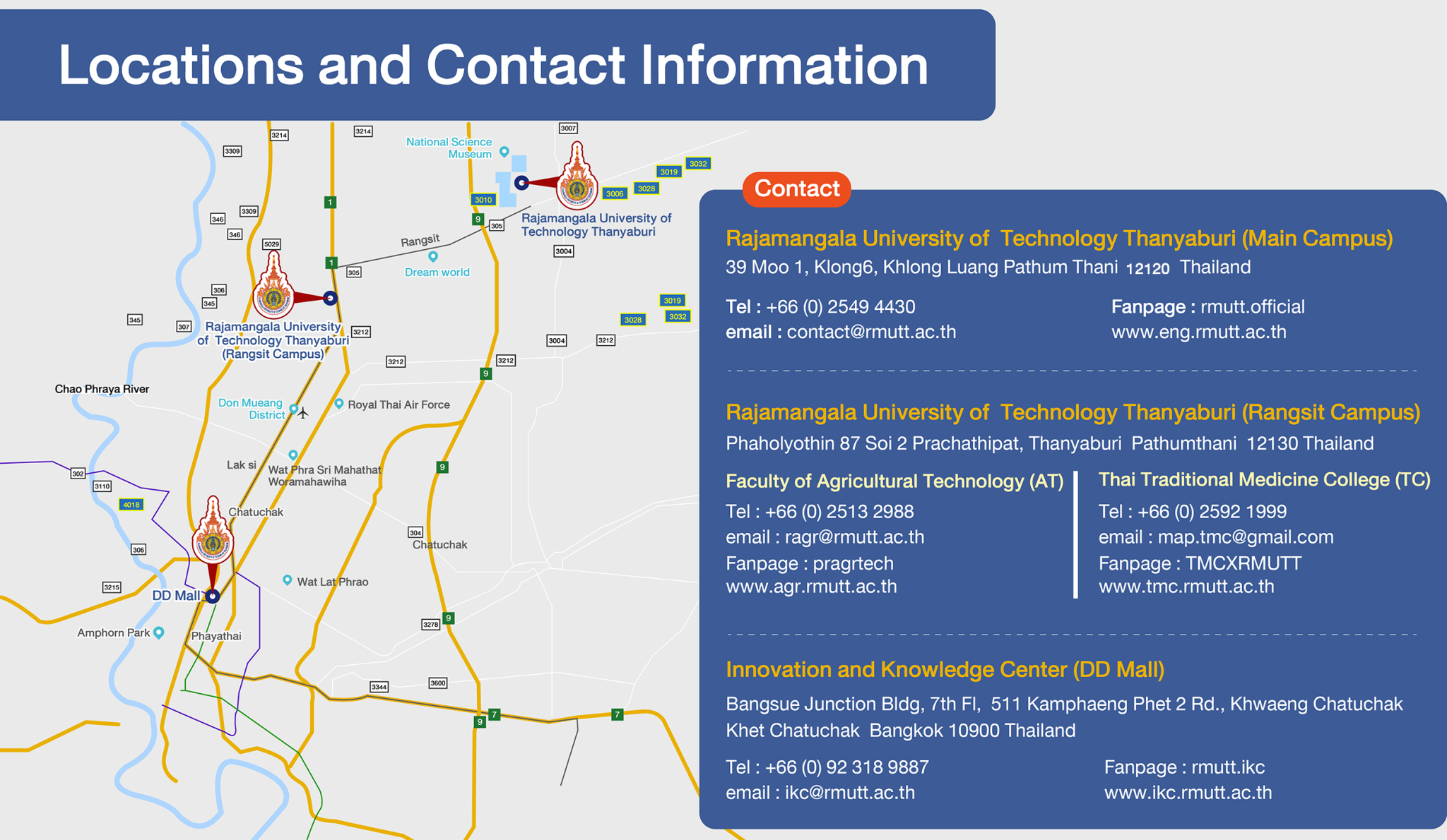 Contact Us – Rajamangala University of Technology Thanyaburi