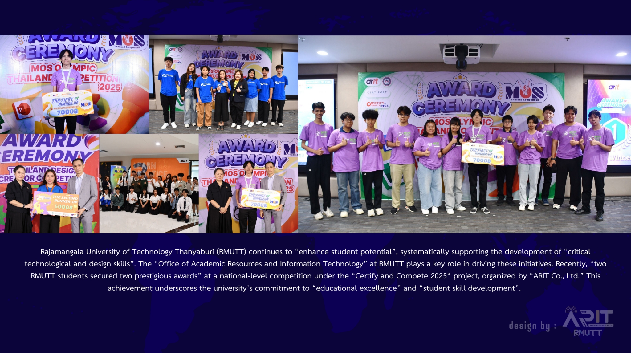 Two RMUTT Students Make Their Mark, Winning Awards at National Computer Skills Competition